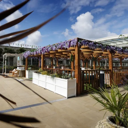 Victors Oxford, Westgate. Everyday luxury under the wisteria.